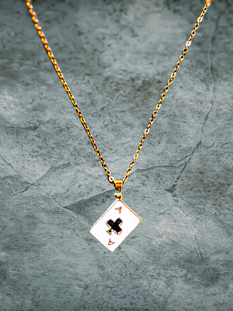 Ace of Clubs Pendant Necklace - Tesira